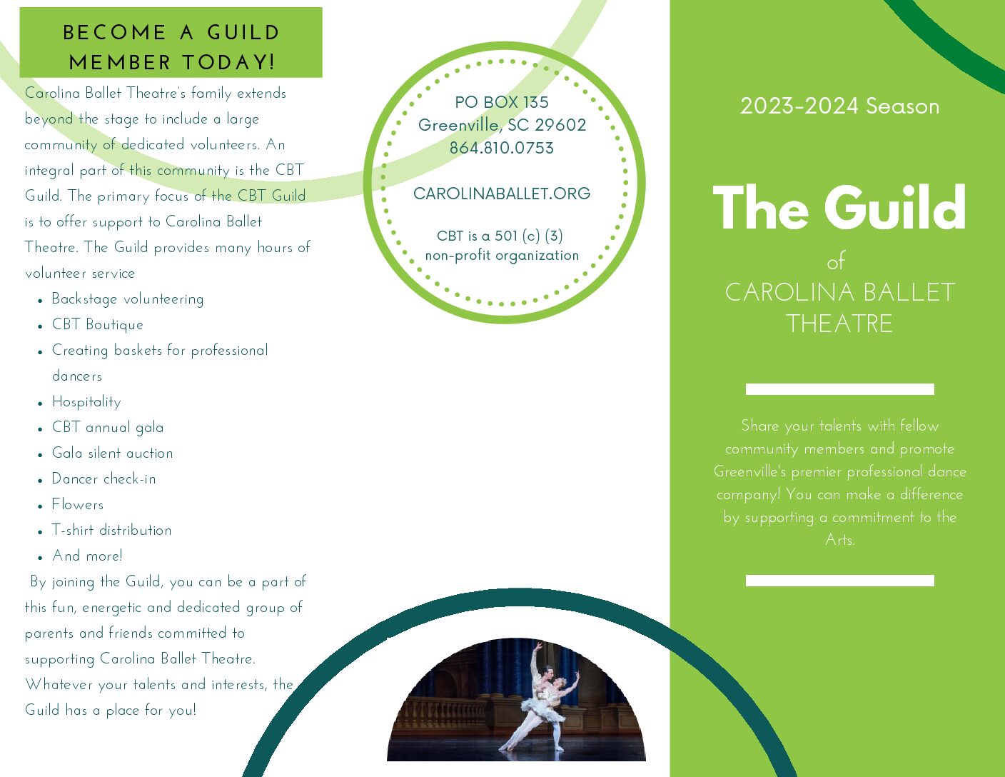 Guild brochure- 2023-2024_rev – Carolina Ballet Theatre